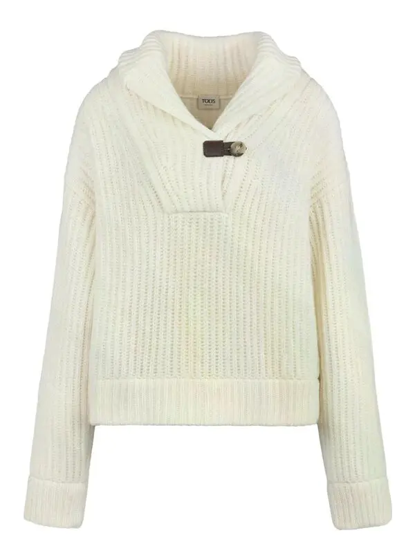 TOD'S Ribbed Knit Sweater - White