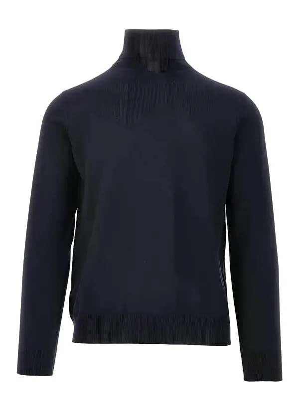 THE M Roll-neck Sweater - Blue