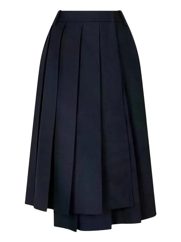 STUDIO TOMBOY Pleated Wrap Skirt - Blue