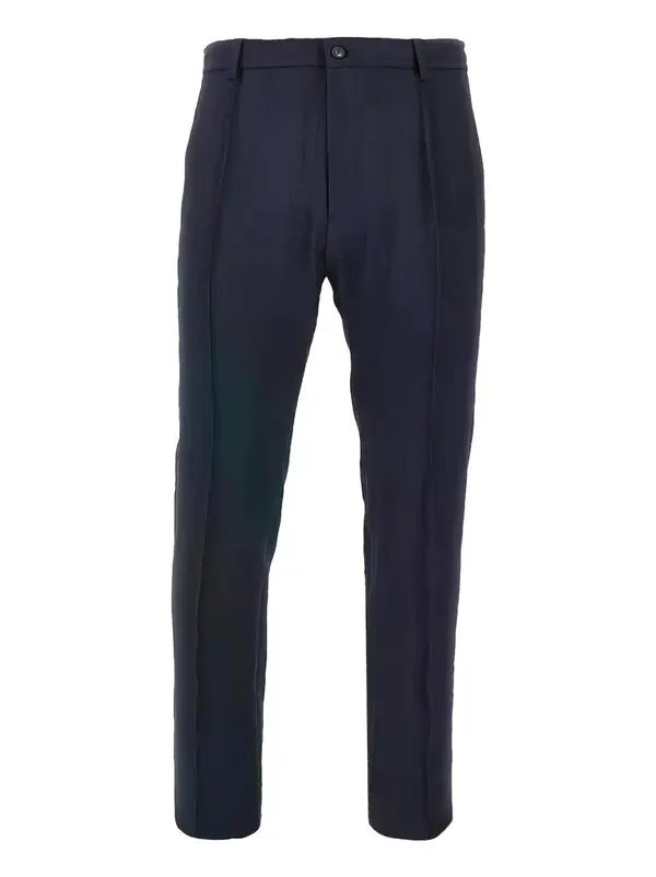 Emporio Armani Textured Trousers - Blue