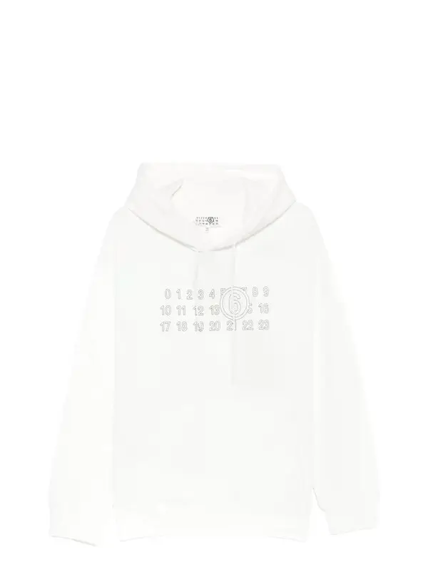 MAISON MARGIELA Number-print Hoodie - White