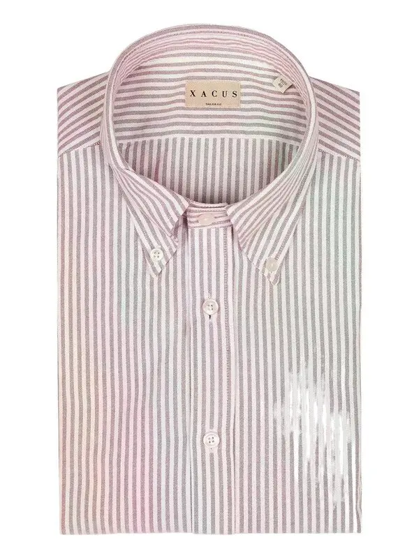 XACUS Striped Buttoned Shirt - Pink