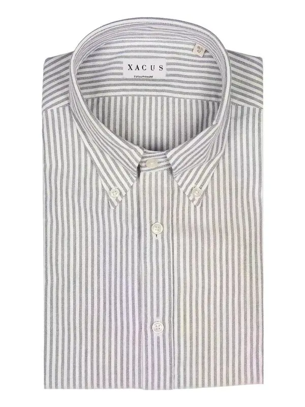 XACUS Striped-pattern Shirt - White