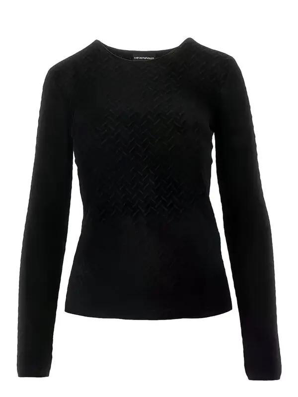 Emporio Armani Textured Sweater - Black