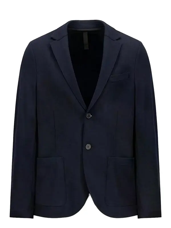 Harris Wharf London Single-breasted Merino Jacket - Blue
