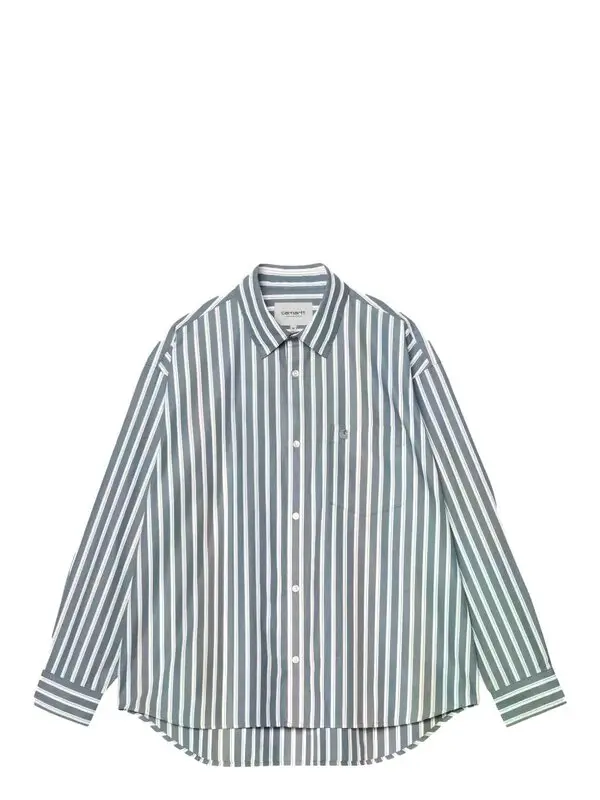 Carhartt Work In Progress Malden Striped Pocket Shirt - Grey