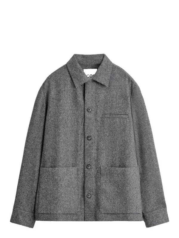 Cos Wool Overshirt - Gray