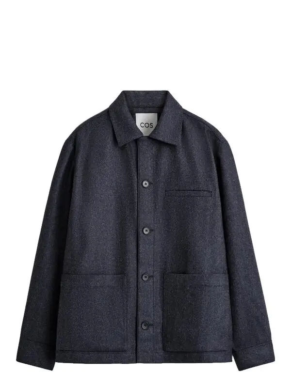 Cos Wool Overshirt - Gray