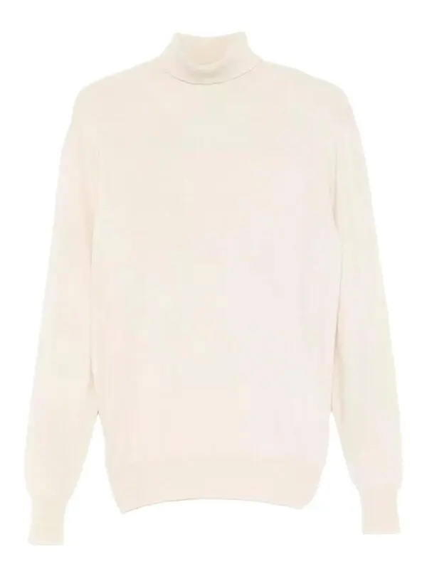 LARDINI Roll-neck Sweater - Neutrals