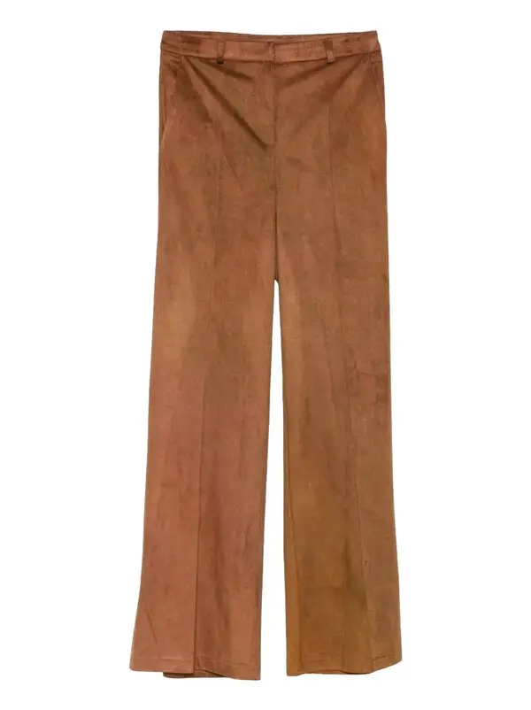 REWIND Belt-loops Trousers - Brown