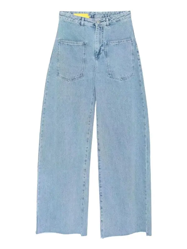 MARQUES' ALMEIDA Wide Leg Jeans With Patch Pockets - Blue