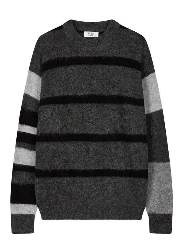 STUDIO TOMBOY Striped Sweater - Grey