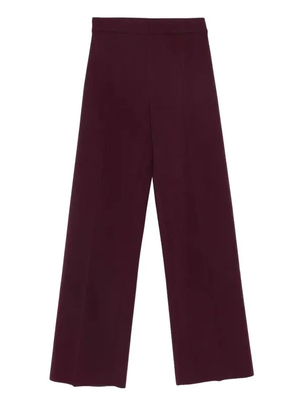 MRZ Seam Detail Wool Trousers - Red