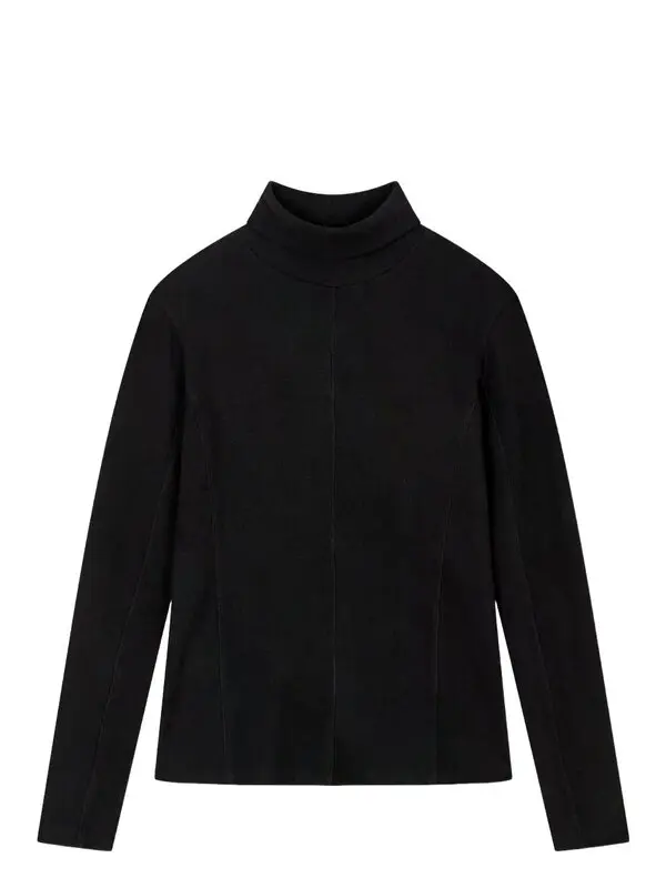 STUDIO TOMBOY Long-sleeve Turtleneck Top - Black