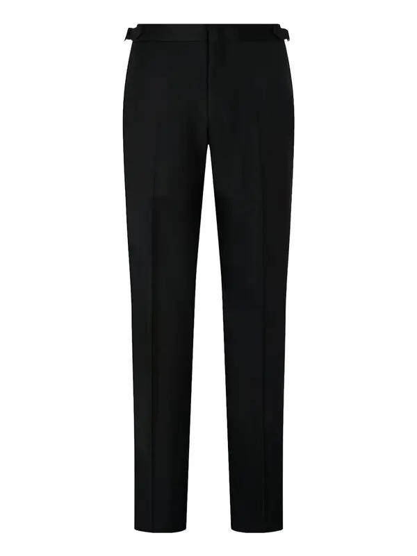 MAN ON THE BOON. Waist-tab Trousers - Black