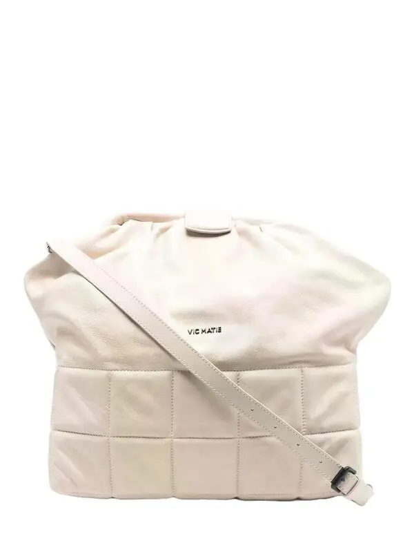 VIC MATIE Leather Backpack - Neutrals