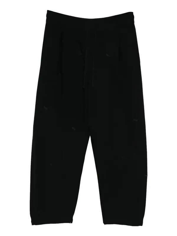 CROQUIS Elastic Yarn Curved Trousers - Black