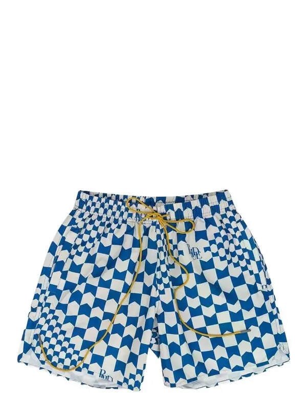 Rhude Chevron Swim Shorts - Blue