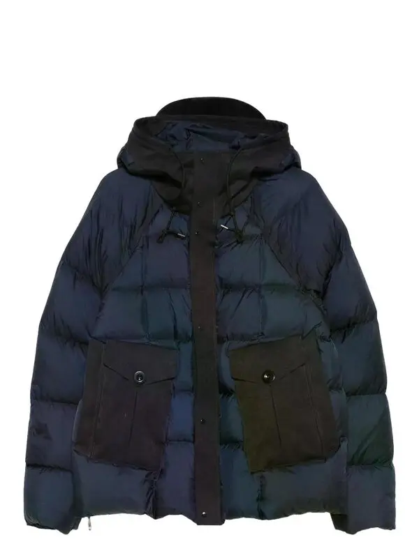 TEN C Padded Hooded Jacket - Blue