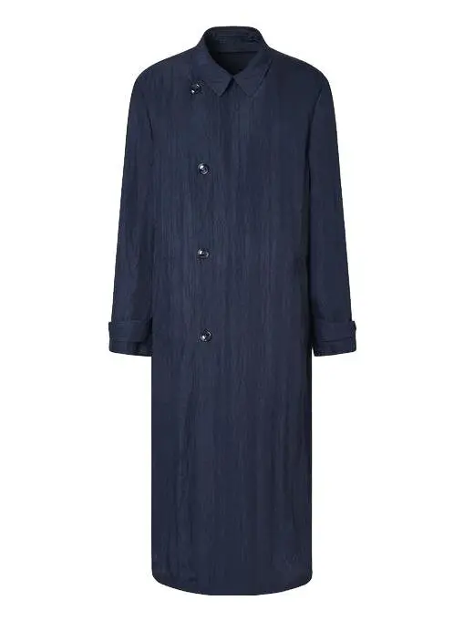 Giorgio Armani Double-breasted Trench Coat - Blue