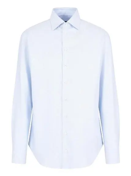 Giorgio Armani Regular-fit Shirt Made From Micro-woven Cotton - White