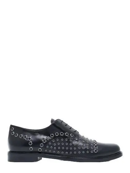 Emporio Armani Leather Brogues With Studs - Black