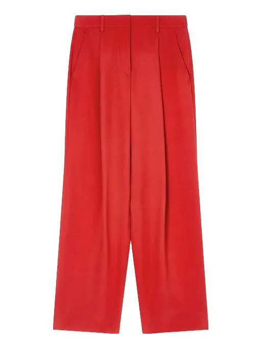 Giorgio Armani Single-pleat Washed Silk Crêpe Trousers - Red