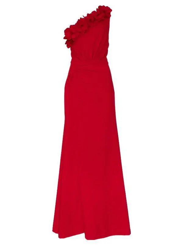 PatBO Light Spot Crepe Gown - Red