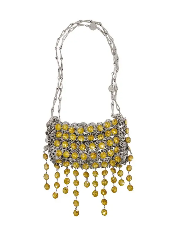 Rabanne 1969 Nano Crystal-embellished Chainmail Shoulder Bag - Gold