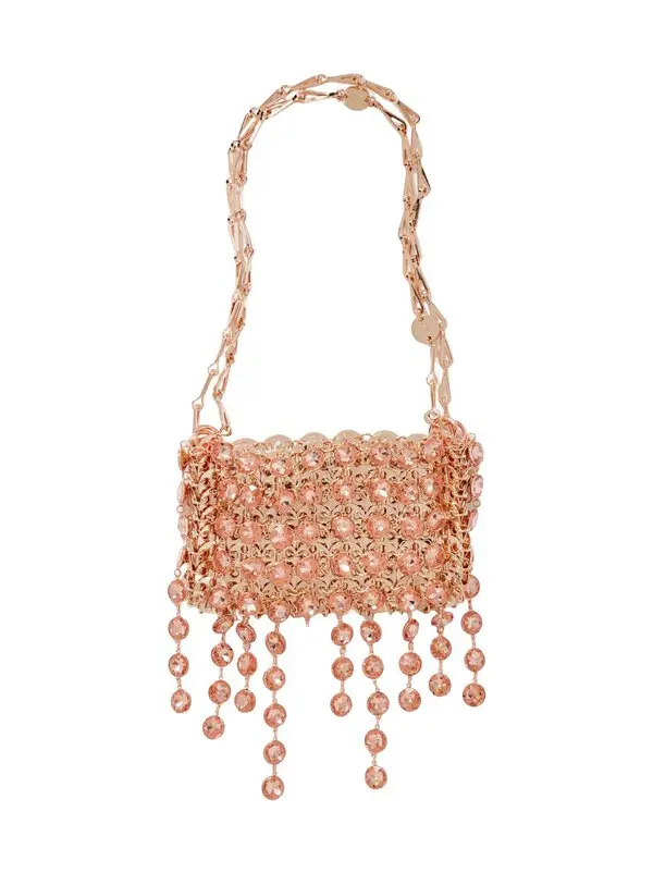 Rabanne 1969 Nano Crystal-embellished Chainmail Shoulder Bag - Pink