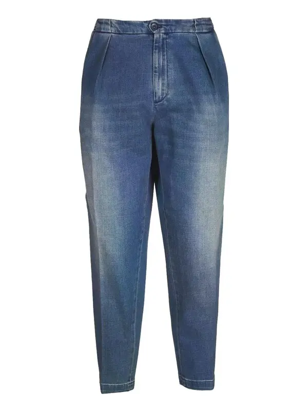 BRIGLIA 1949 Pleated Jeans - Blue