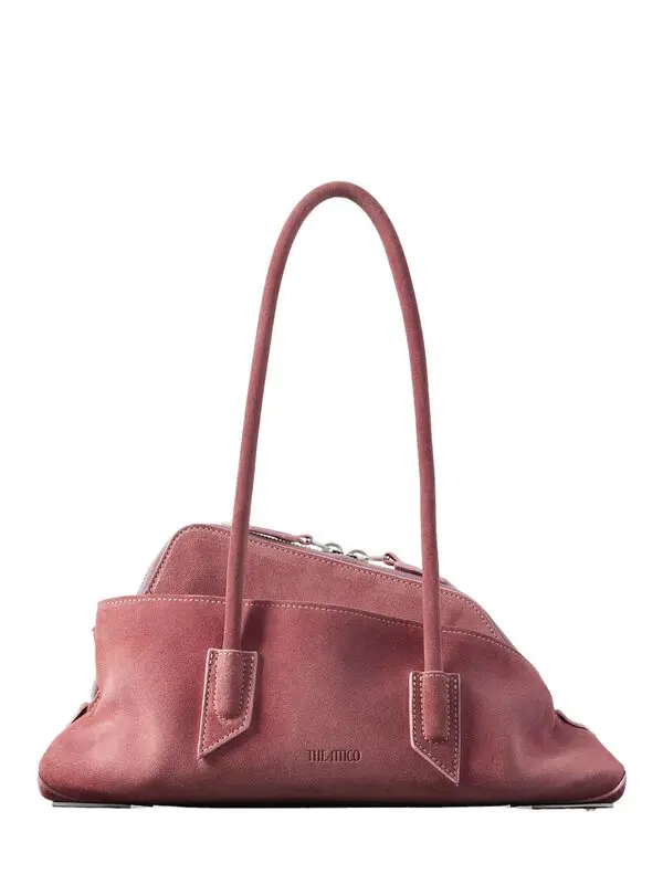 Attico La Passeggiata Small Asymmetric Suede Tote - Pink