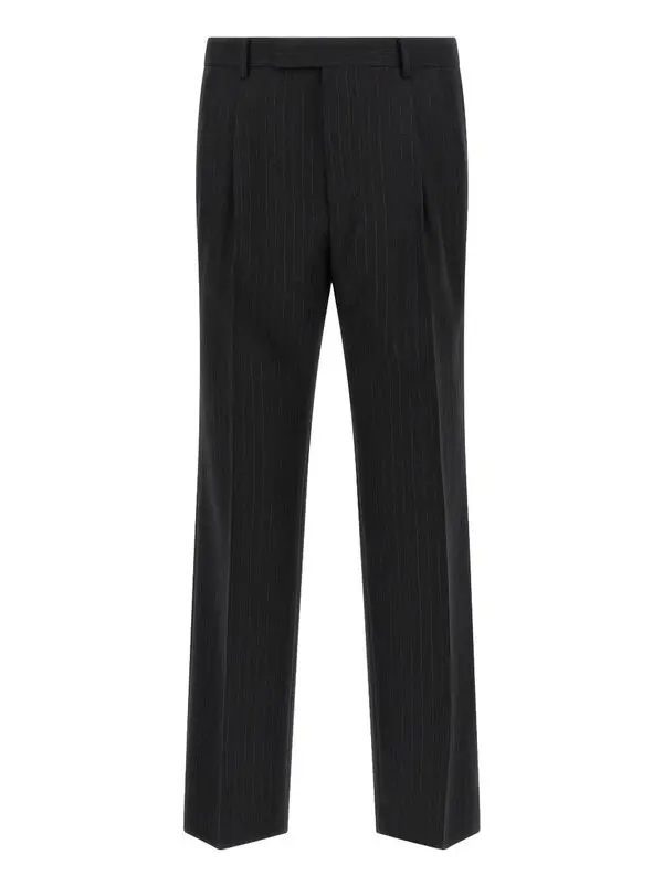 Auralee Pinstripe Wool Trousers - Gray