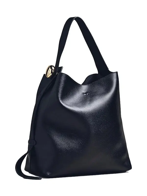 Anthropologie Slouchy Faux Leather Tote - Black