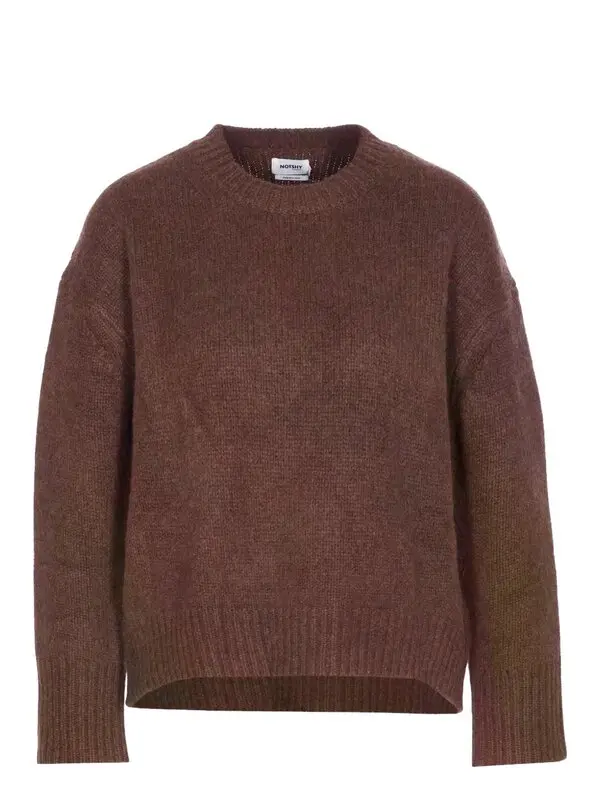 NOT SHY Crew-neck Cashmere Sweater - Brown