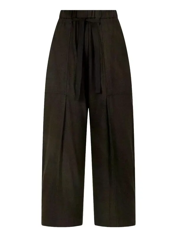 STUDIO TOMBOY Elasticated Waistband Palazzo Trousers - Brown
