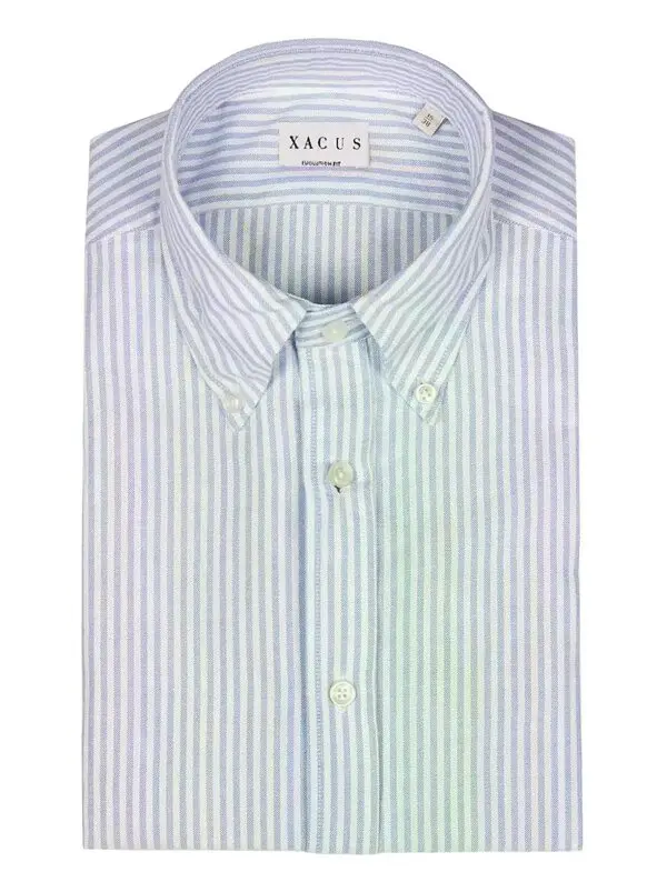XACUS Buttoned Striped Shirt - Blue