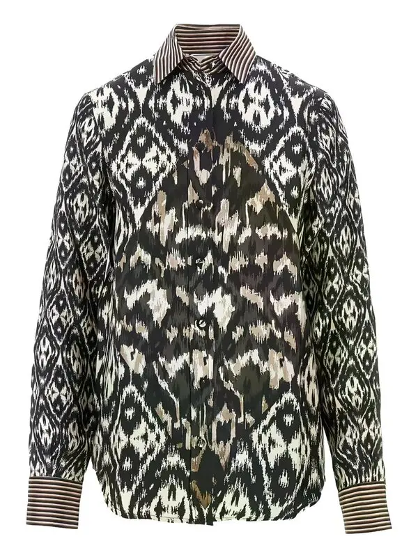 PIERRE-LOUIS MASCIA Patterned Shirt - Black