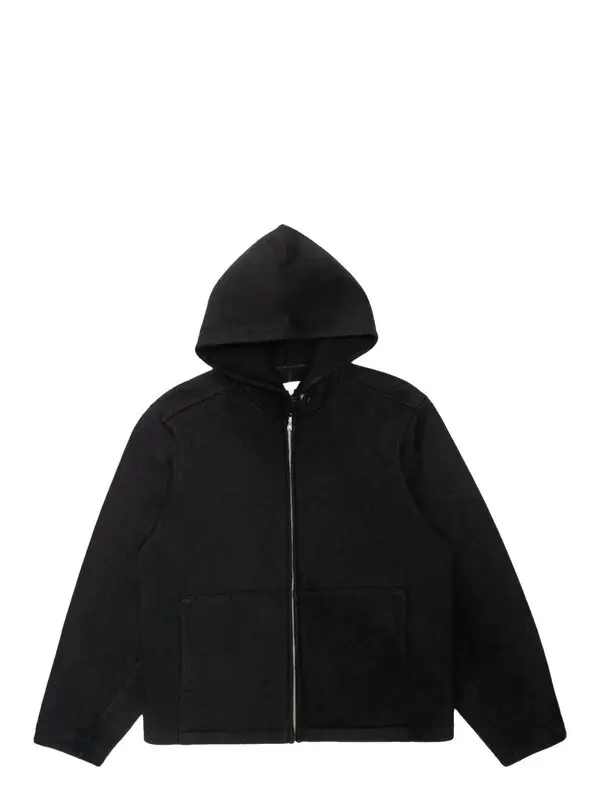 LADY WHITE CO. Wool Zip Hoodie - Black