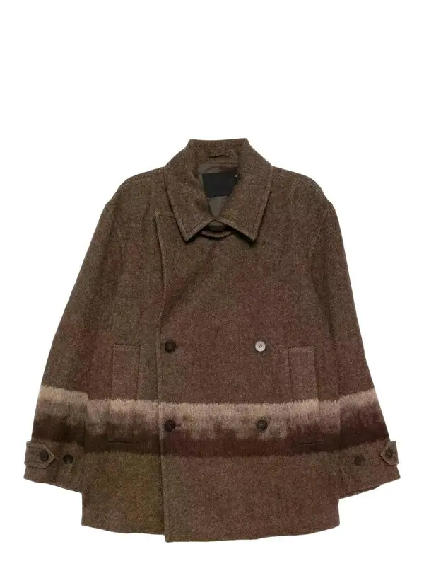 CROQUIS Embroidered Woolen Jacket - Brown