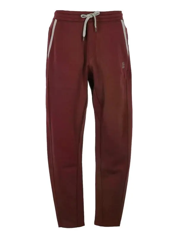 Brunello Cucinelli Drawstring Side-stripe Track Pants - Red
