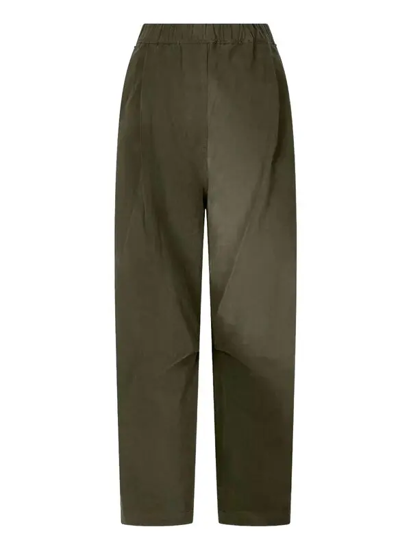 STUDIO TOMBOY Elasticated Cotton Trousers - Green
