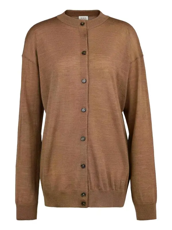 TOD'S Button Cardigan - Brown