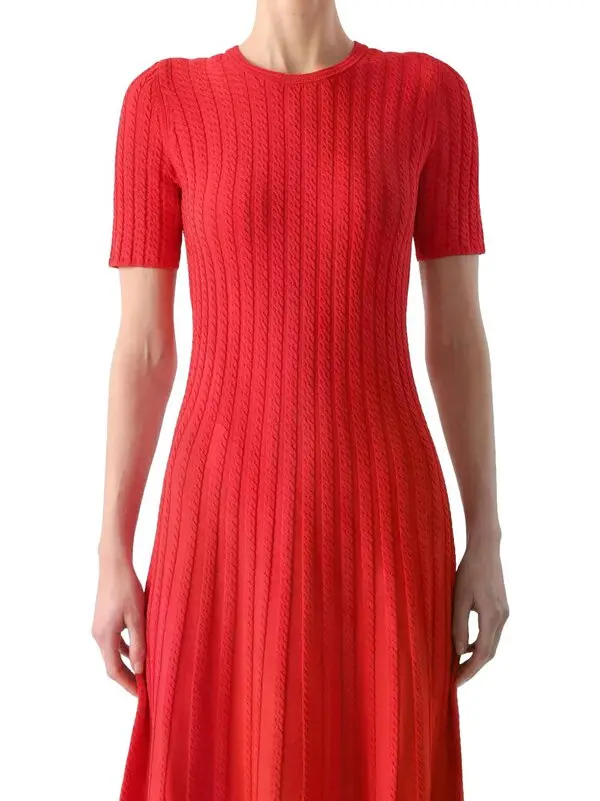 JASON WU Short-sleeve Midi Dress - Red