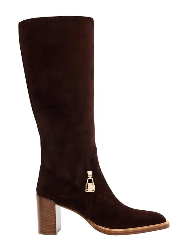 Gabriela Hearst Nina Knee-high Suede Boots - Dark Chocolate