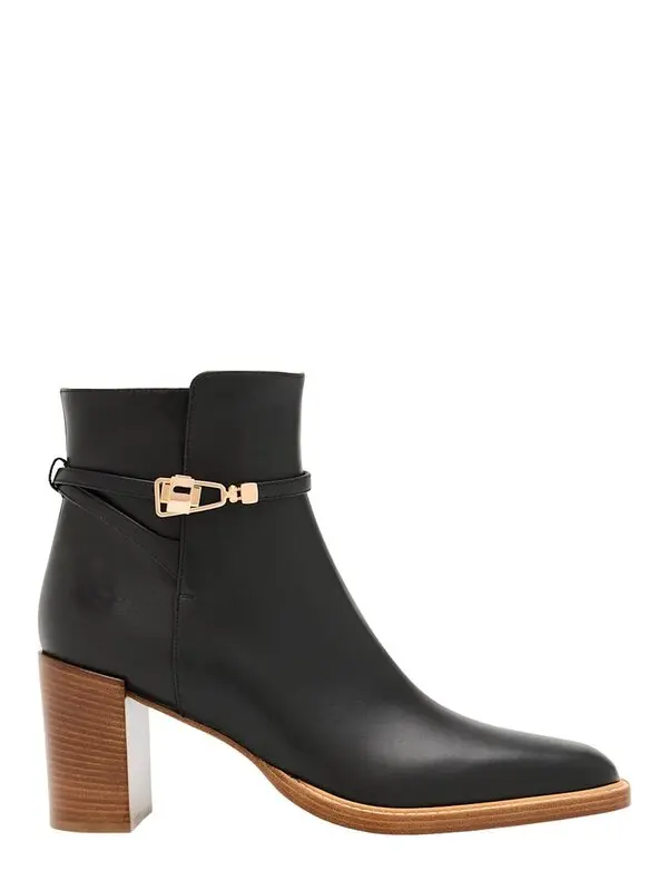 Gabriela Hearst Nina Leather Ankle Boots - Black