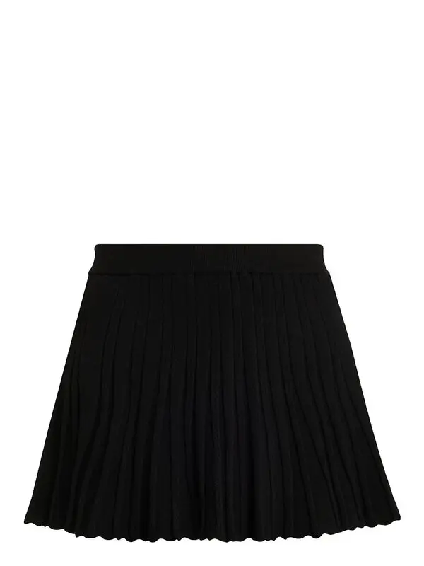 LoveShackFancy Willany Pleated Mini Skirt - Black