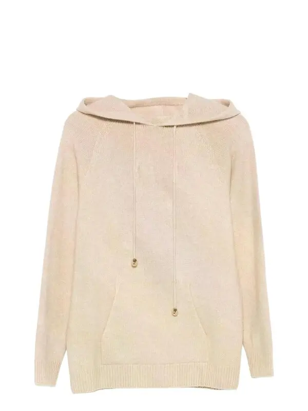 Fabiana Filippi Drawstring Kangaroo-pocket Hoodie - Neutrals