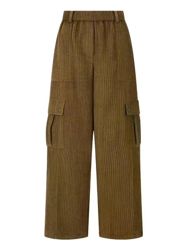 STUDIO TOMBOY Corduroy Texture Trousers - Brown