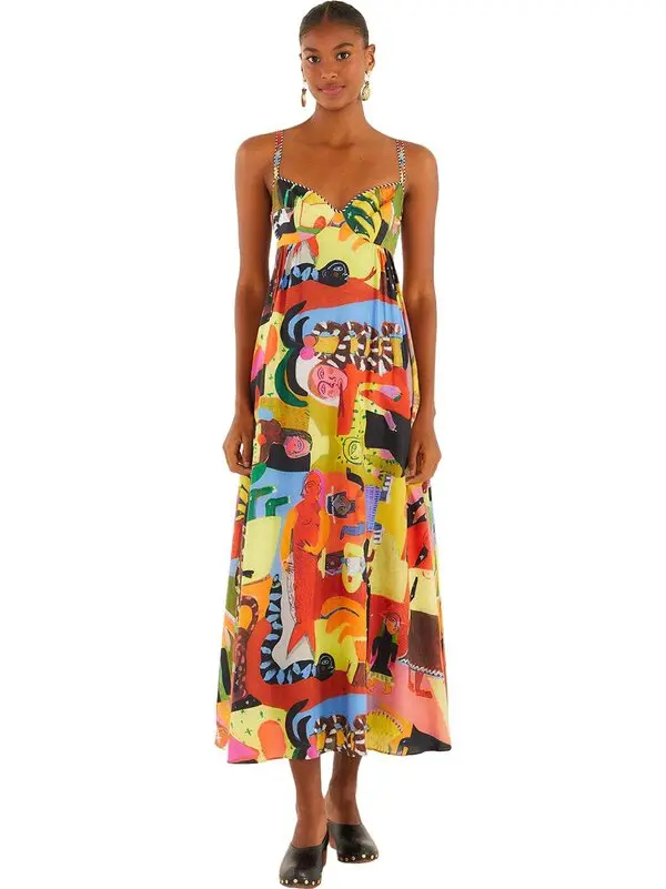 FARM RIO ANA LEOVY Sleeveless Maxi Dress - Ana Leovy Farm Rio Multicolor